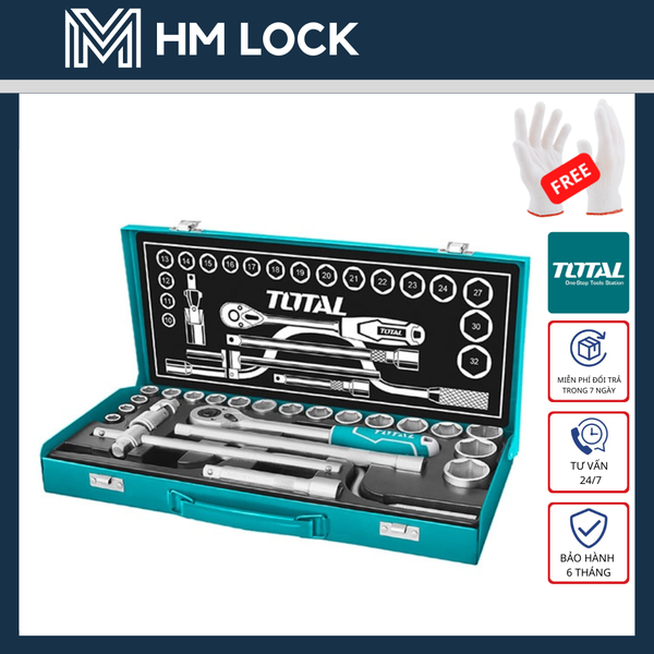 10-32MM BỘ TUÝP 1/2" 24 MÓN TOTAL - HÀNG CHÍNH HÃNG - THT141253 - HM L