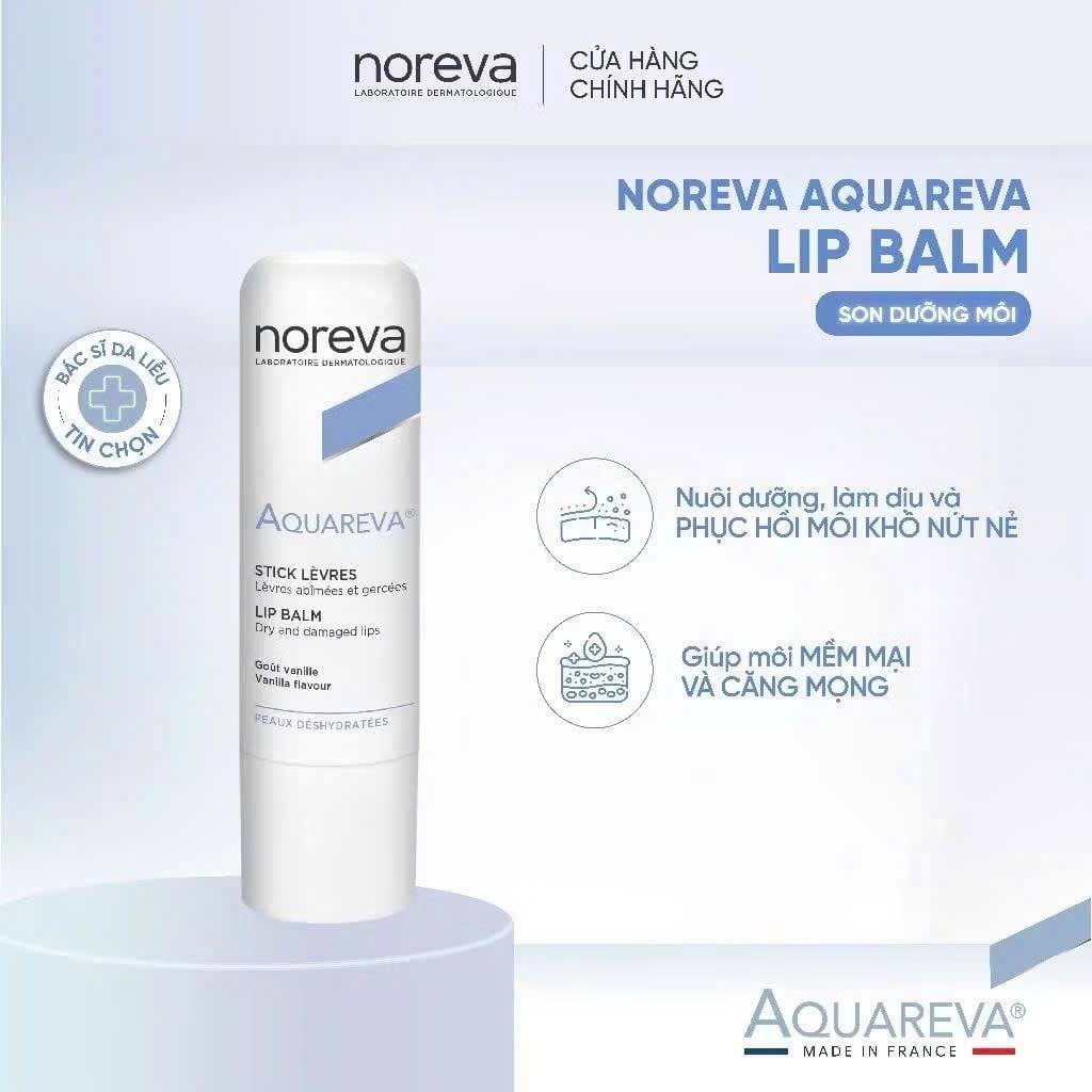 Combo Noreva Gel rửa mặt dành cho da dầu mụn Exfoliac 200ml và Son dưỡ ...