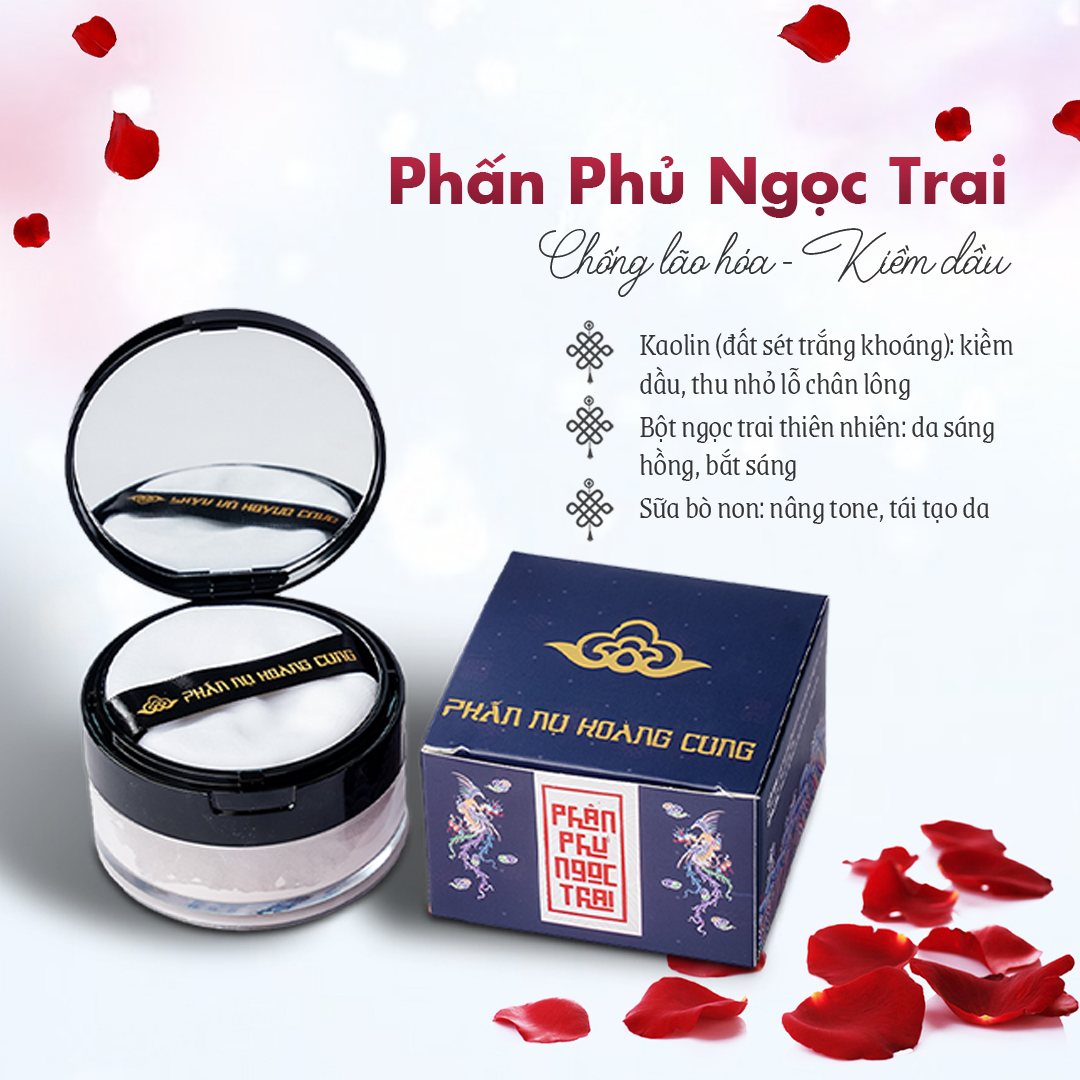 Phấn Phủ, Phấn Phủ Tinh Chất Ngọc Trai, 2 Màu , Phấn Nụ Hoàng Cung Dạn