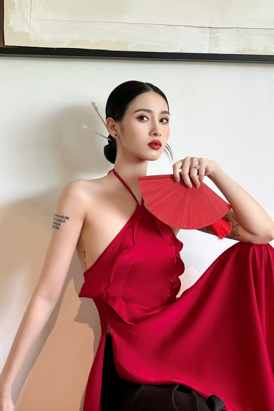 Áo dài yếm đỏ ONON MADE – Hizu Dress Up