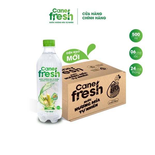 Thùng 24 Nước Uống Cane Fresh - Nước Tinh Khiết Từ Cây Mía