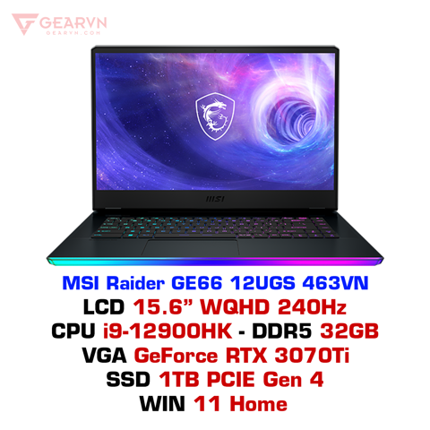 Laptop Gaming MSI GE66 12UGS 405VN chính hãng – GEARVN.COM