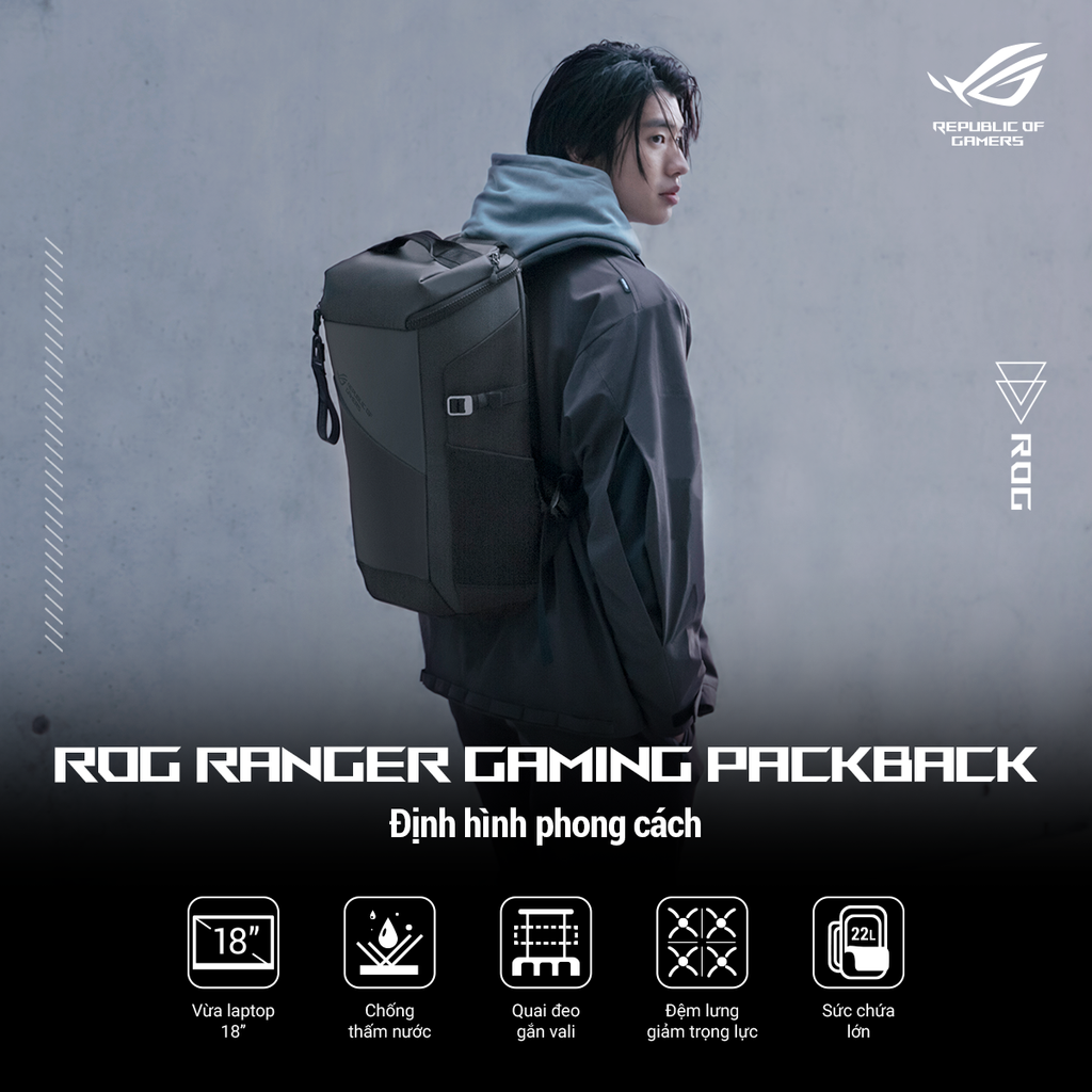 Balo ASUS ROG Ranger BP2701 chính hãng, giá rẻ – GEARVN.COM