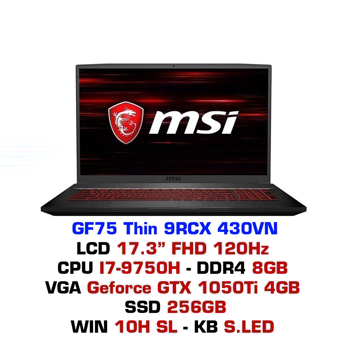 Laptop Gaming MSI GF75 Thin 9RCX 430VN – GEARVN.COM