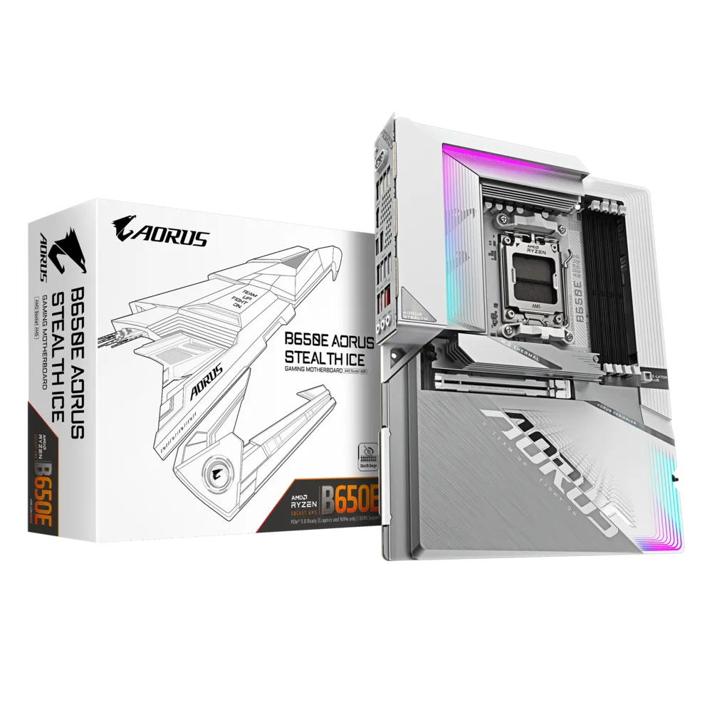 Mainboard GIGABYTE B650E AORUS STEALTH ICE (DDR5) chính hãng – GEARVN.COM
