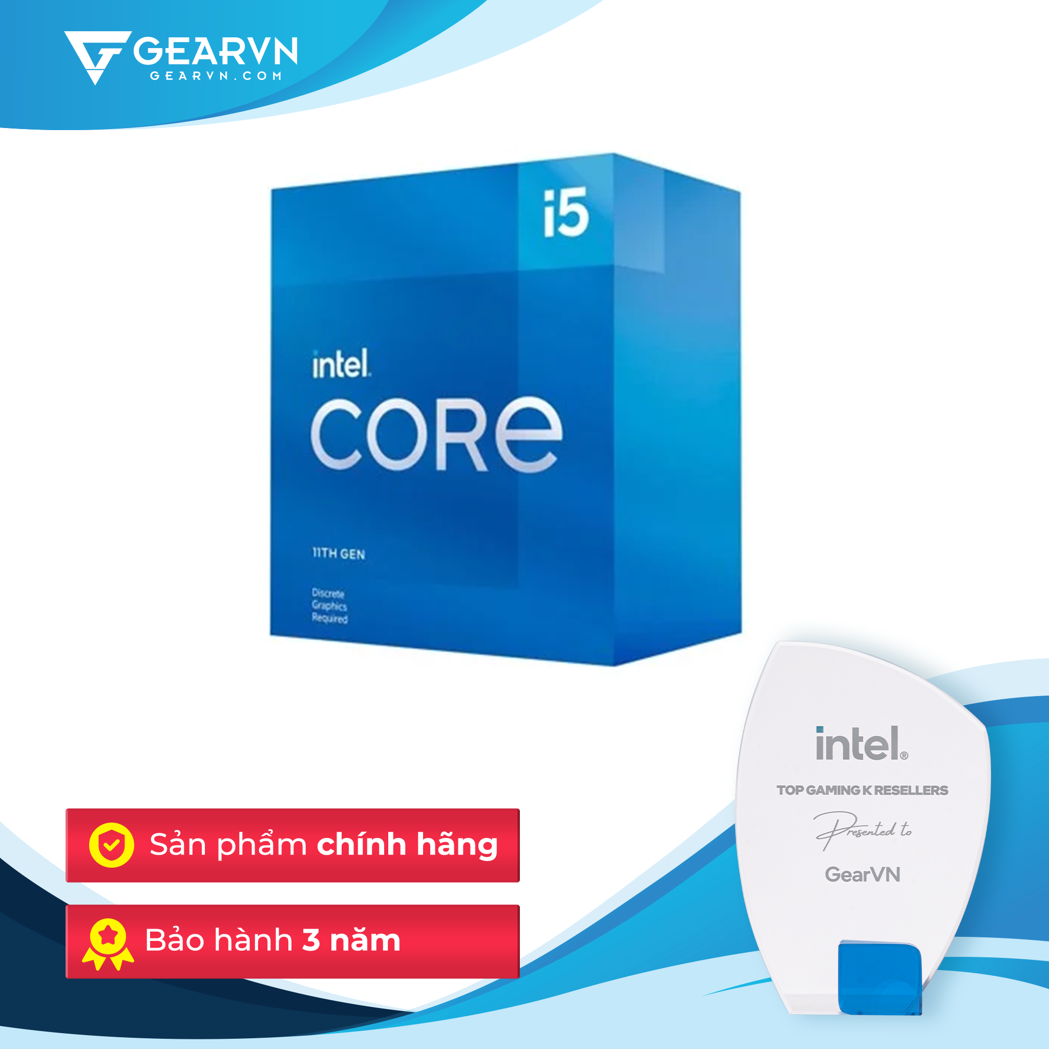 CPU Intel Core i5-11400F / 6 nhân 12 luồng / 12MB / 2.6GHZ / LGA 1200 ...