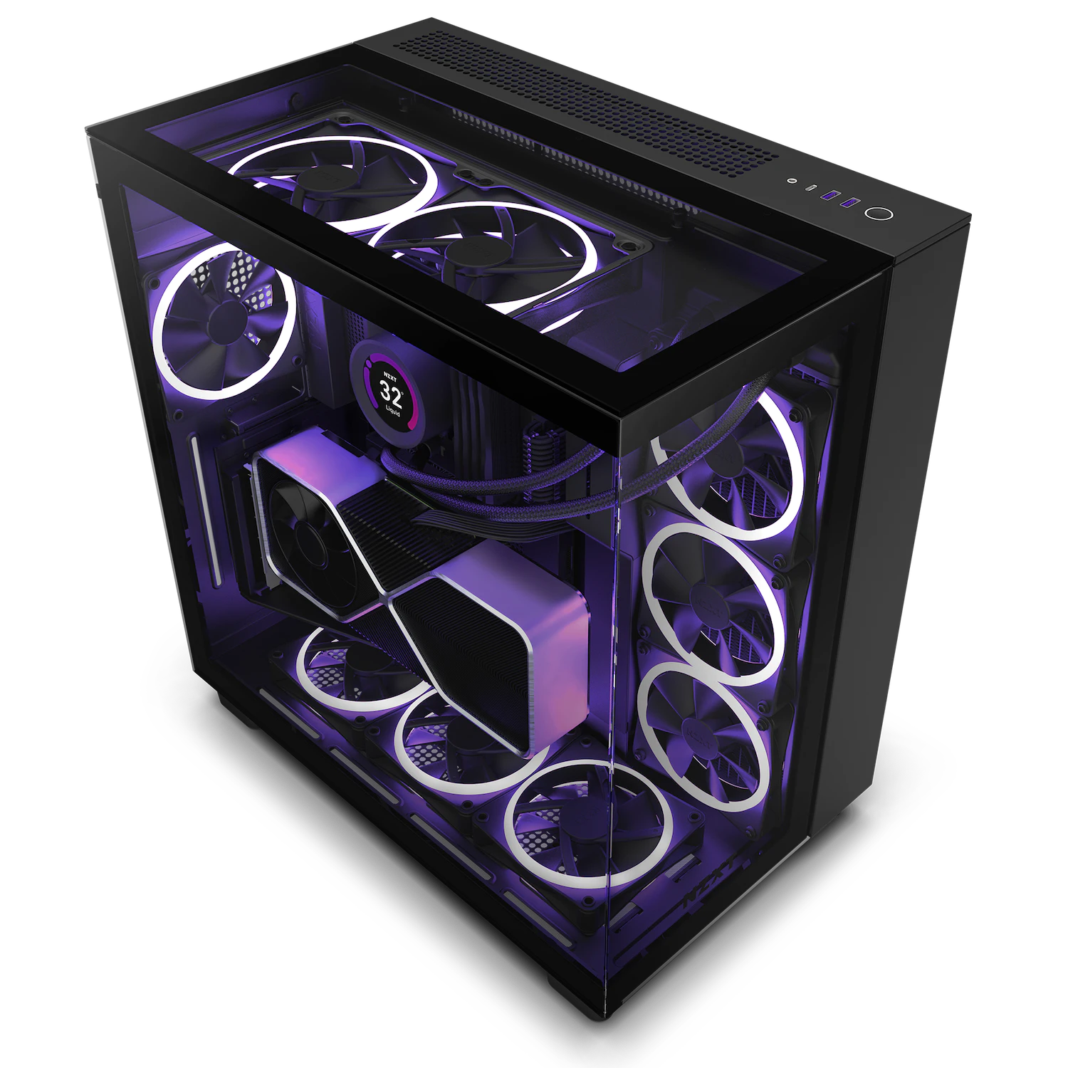 Case máy tính NZXT H9 Elite Black chính hãng, giá rẻ – GEARVN.COM