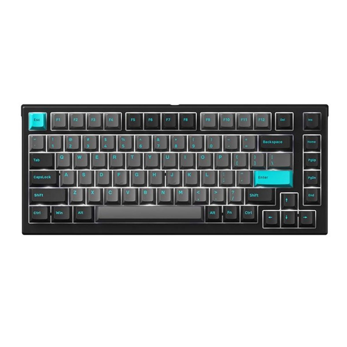 Bàn phím cơ AKKO MonsGeek MG75 Black & Cyan Akko – GEARVN.COM