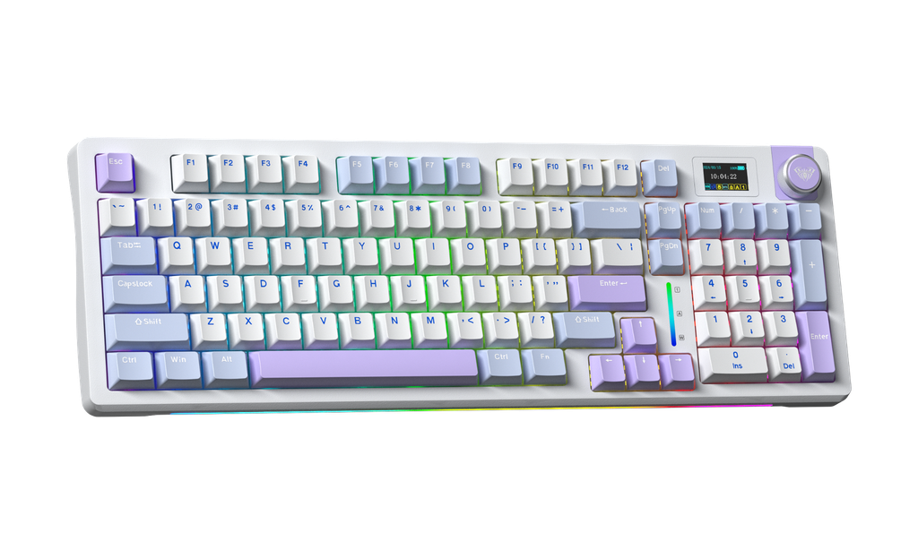 Bàn phím AULA S98 PRO TM (Xanh + Trắng + Tím/Caramel Latte Switch ...