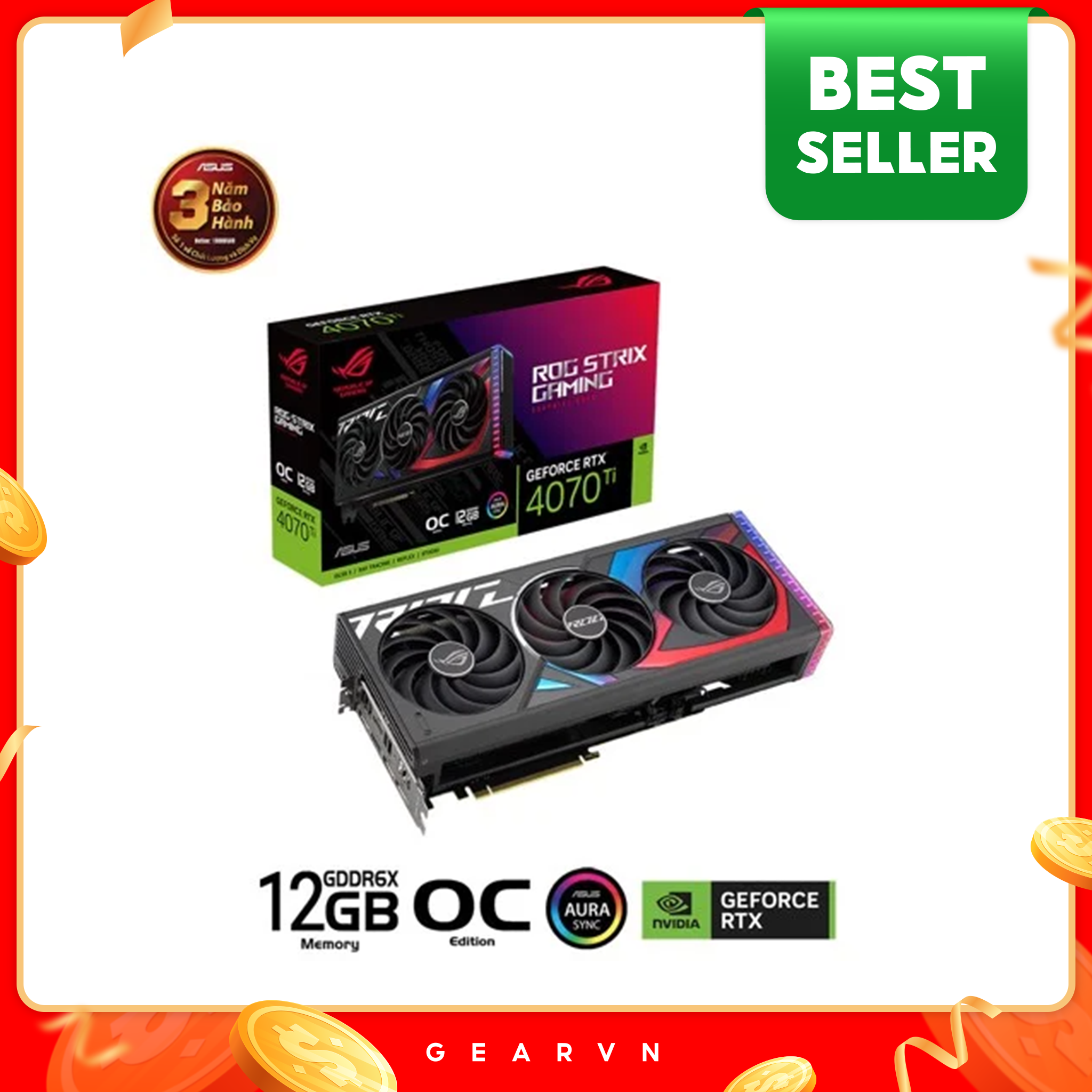 VGA ASUS ROG Strix GeForce RTX 4070Ti OC Edition 12GB – GEARVN.COM