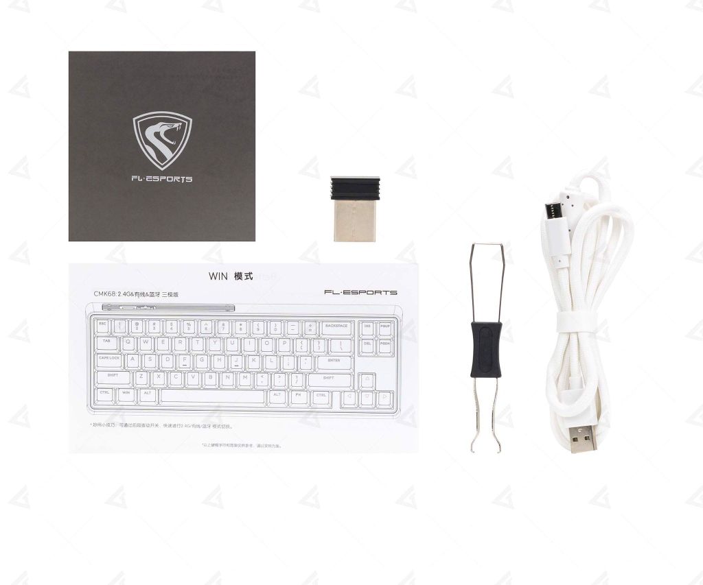 Bàn phím cơ FL-Esports CMK68SAM 3 Mode Wireless Marshmallow Gateron Pr ...