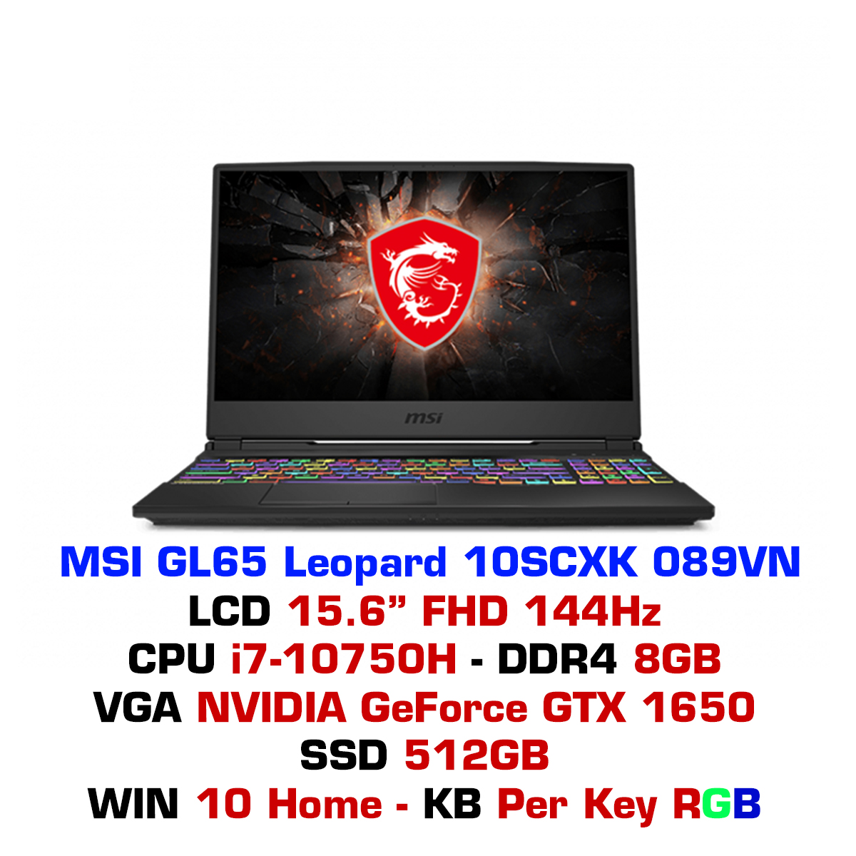 Laptop MSI GL65 Leopard 10SCXK 089VN chính hãng – GEARVN.COM
