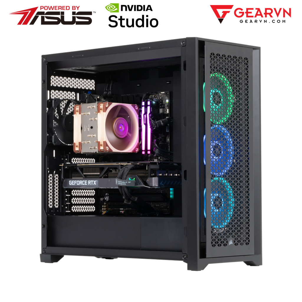 PC GVN G-STUDIO Intel i9-14900K/ VGA RTX 4070 Ti chính hãng – GEARVN.COM