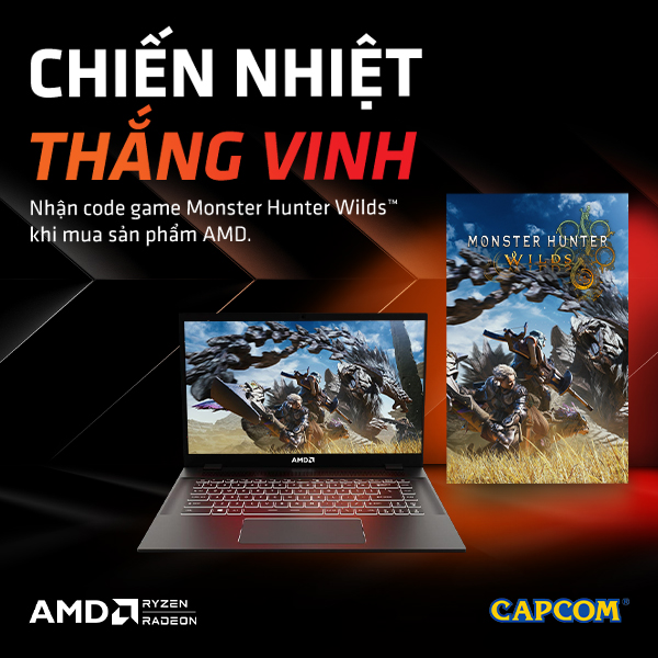 Code game Monster Hunter Wilds -Laptop AMD – GEARVN.COM