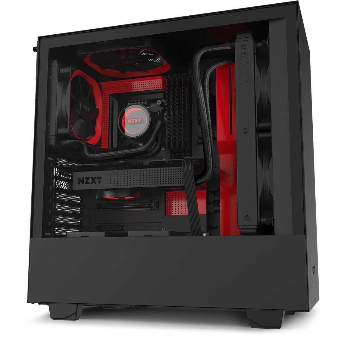 Vỏ máy tính NZXT H510 MATTE BLACK/RED chính hãng, giá rẻ – GEARVN.COM