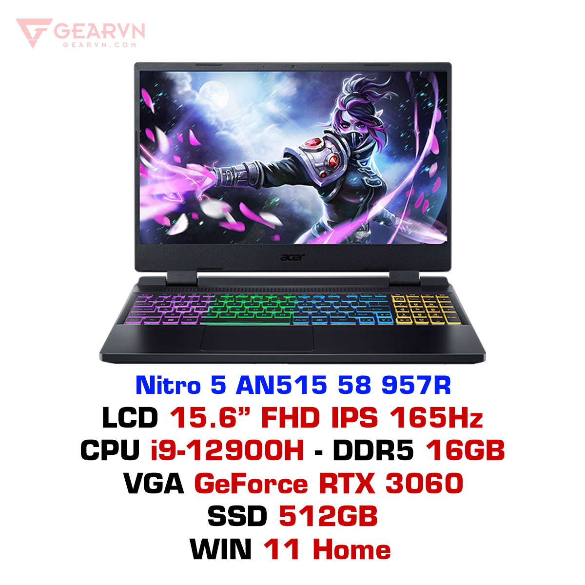 Laptop gaming Acer Nitro 5 AN515 58 957R chính hãng – GEARVN.COM