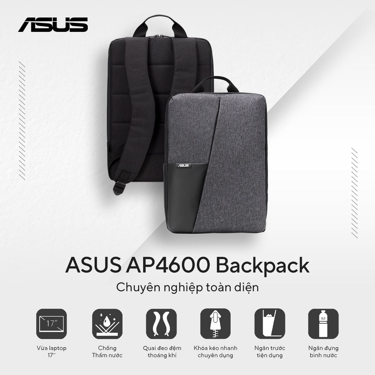 Phụ kiện Balo ASUS AP4600 ASUS BACKPACK(90XB08L0-BBP020) – GEARVN.COM