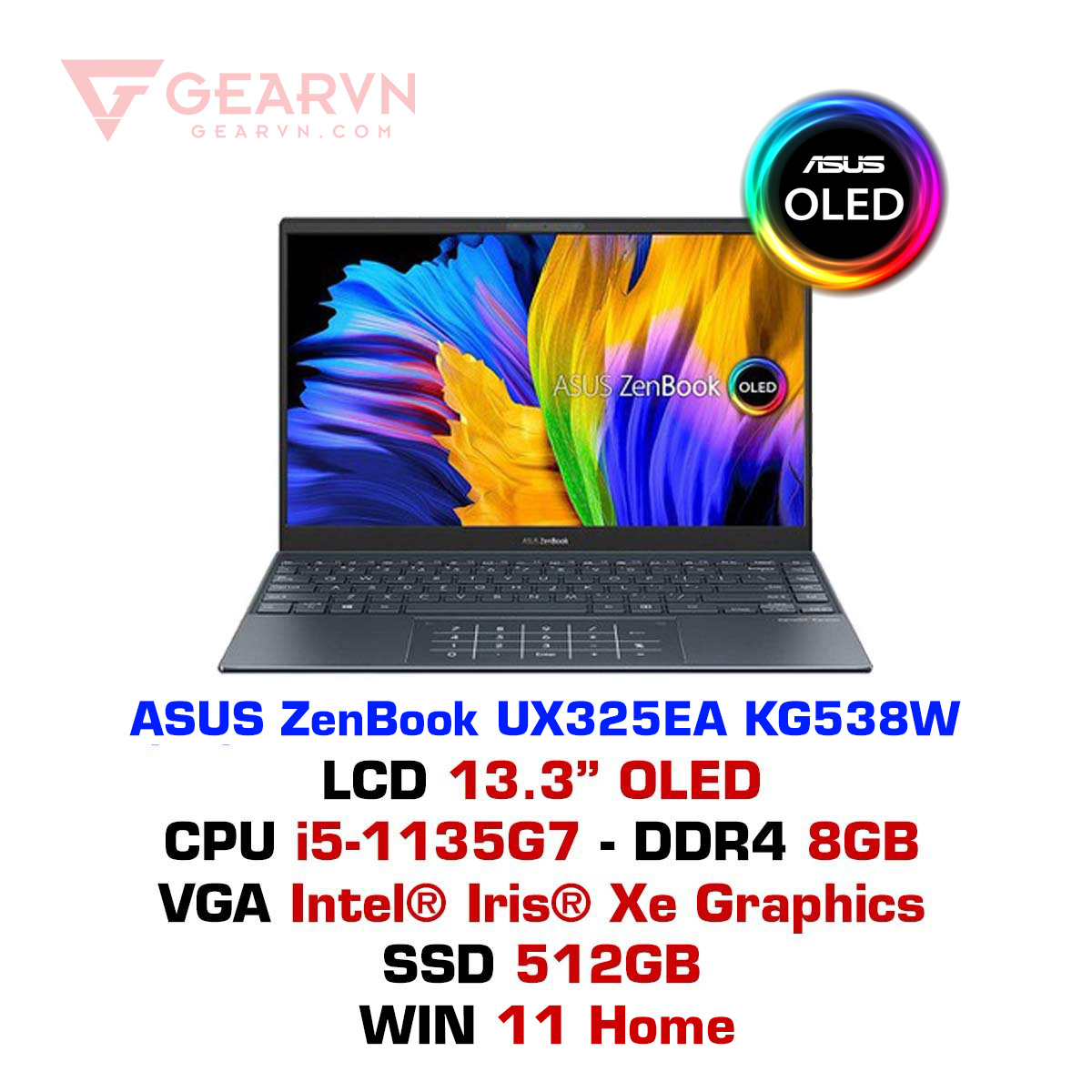 Laptop ASUS ZenBook UX325EA KG538W chính hãng – GEARVN.COM