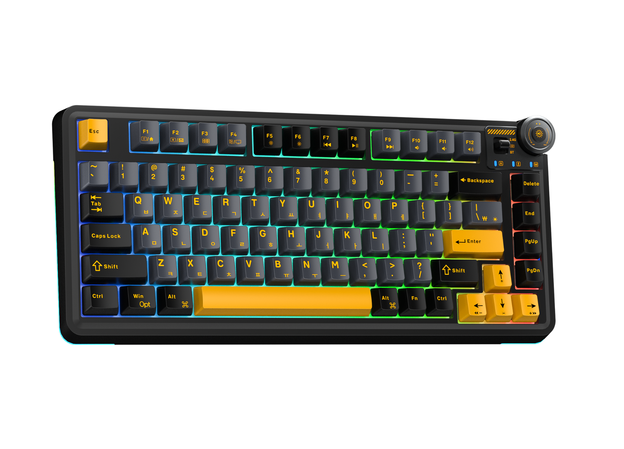 Bàn phím AULA AU75 TM (Đen + Xám + Cam/Star Vector Switch) chính hãng – GEARVN.COM