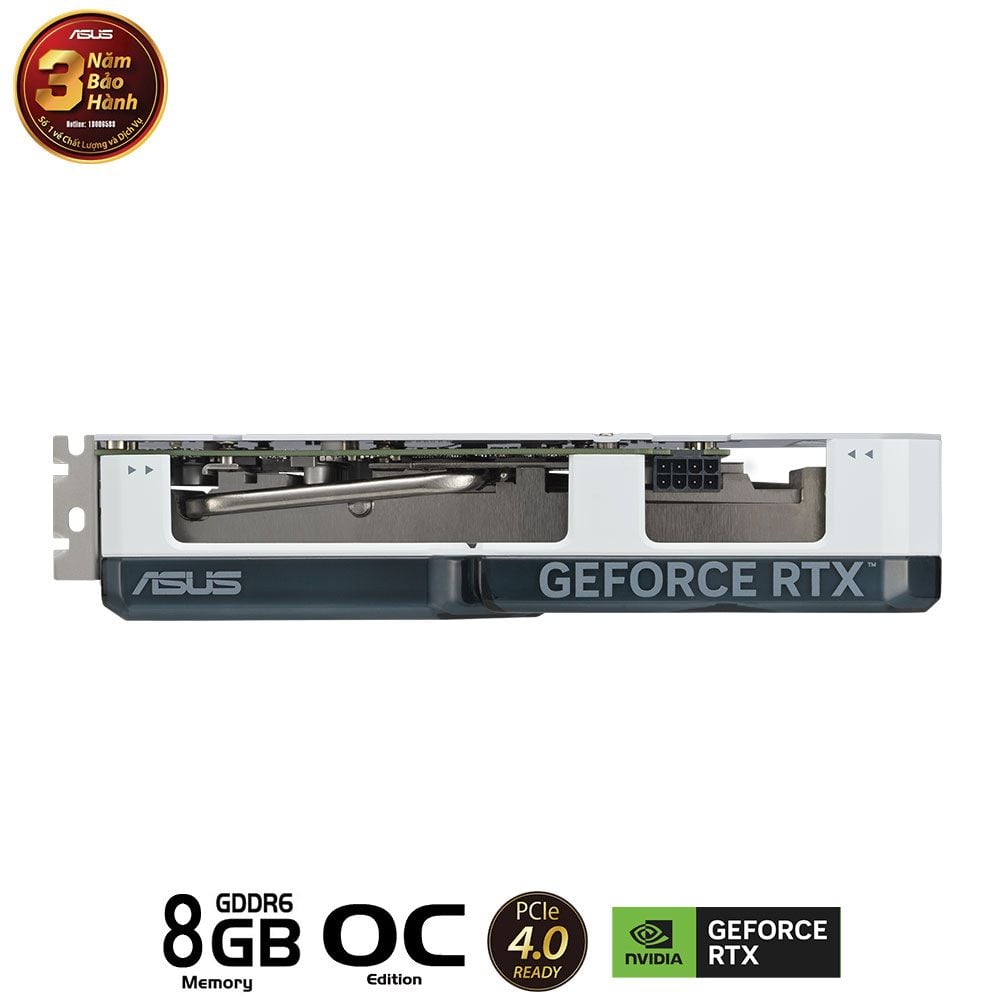 Card màn hình ASUS Dual GeForce RTX 4060 WHITE OC Edition 8GB – GEARVN.COM