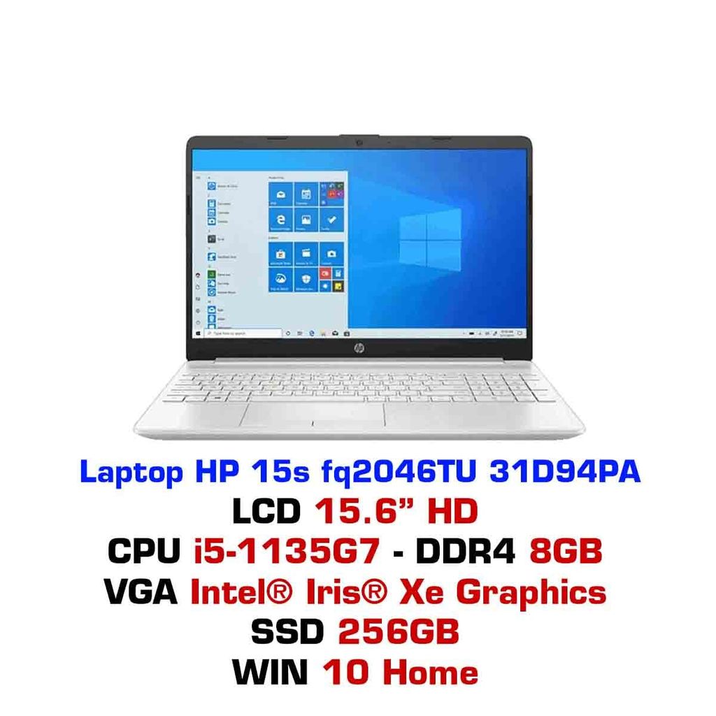 Laptop HP 15s fq2046TU 31D94PA chất lượng, giá rẻ – GEARVN.COM