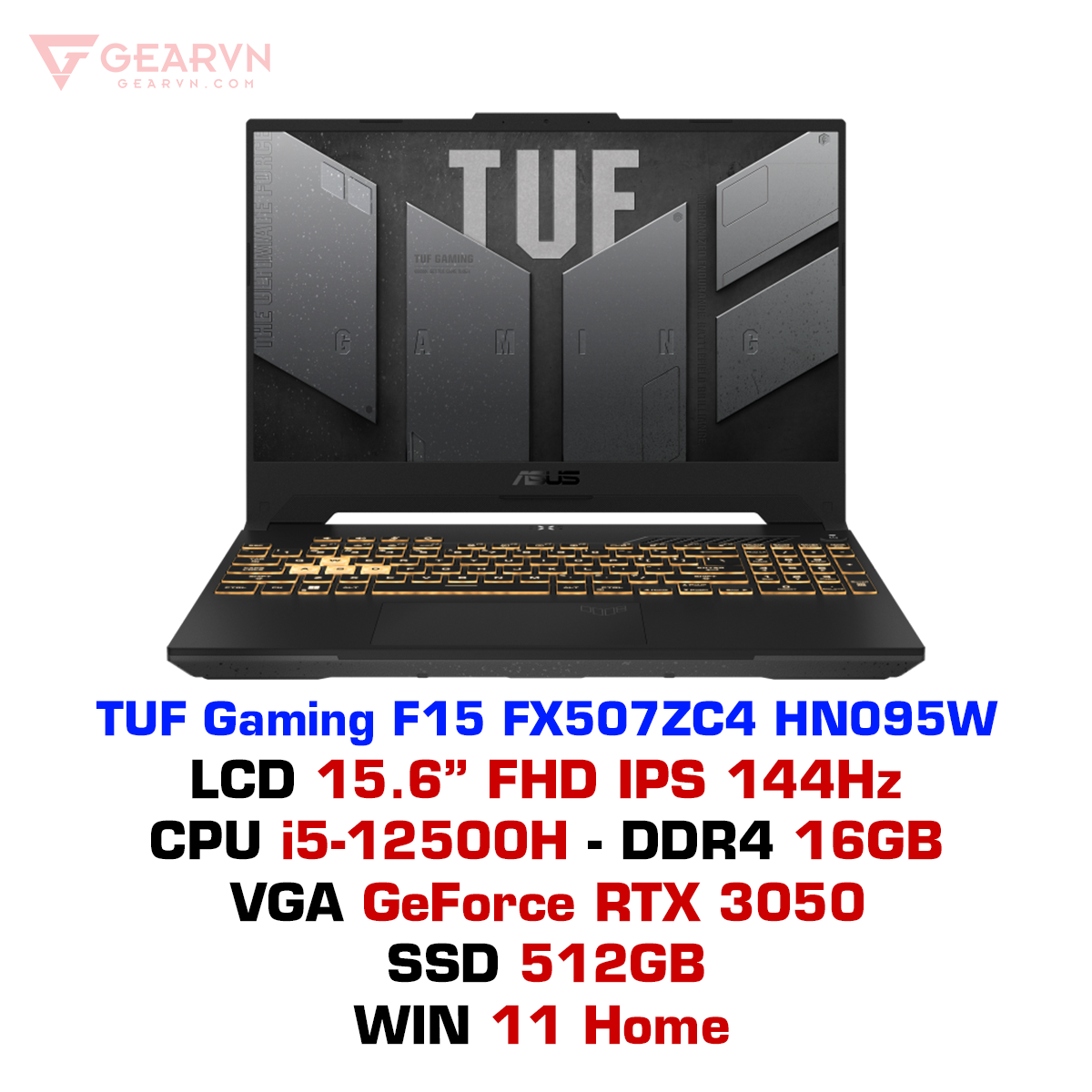 Laptop gaming ASUS TUF Gaming F15 FX507ZC4 HN095W – GEARVN.COM