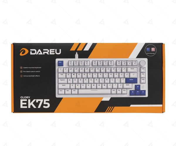Bàn phím cơ DareU EK75 Full White Firefly switch chính hãng, giá rẻ – GEARVN.COM