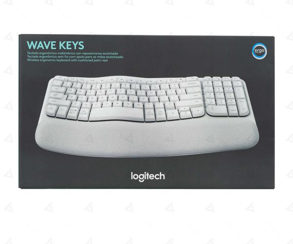 Bàn phím Logitech không dây Wave Keys Ergonomic trắng – GEARVN.COM