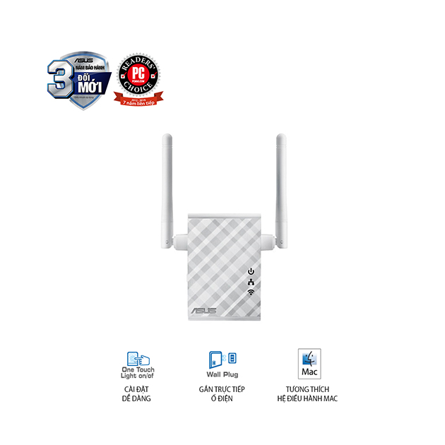 ASUS RP N12 Chuẩn N300 Repeater Tăng Độ Phủ Sóng Chính Hãng – GEARVN.COM