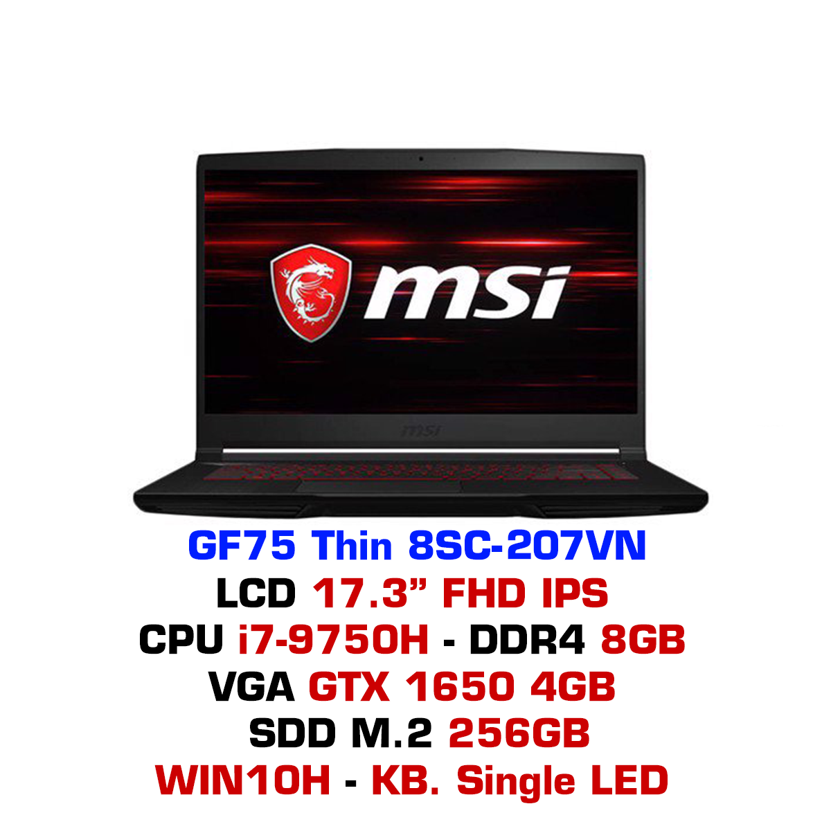 Laptop Gaming MSI GF75 Thin 9SC-207VN – GEARVN.COM