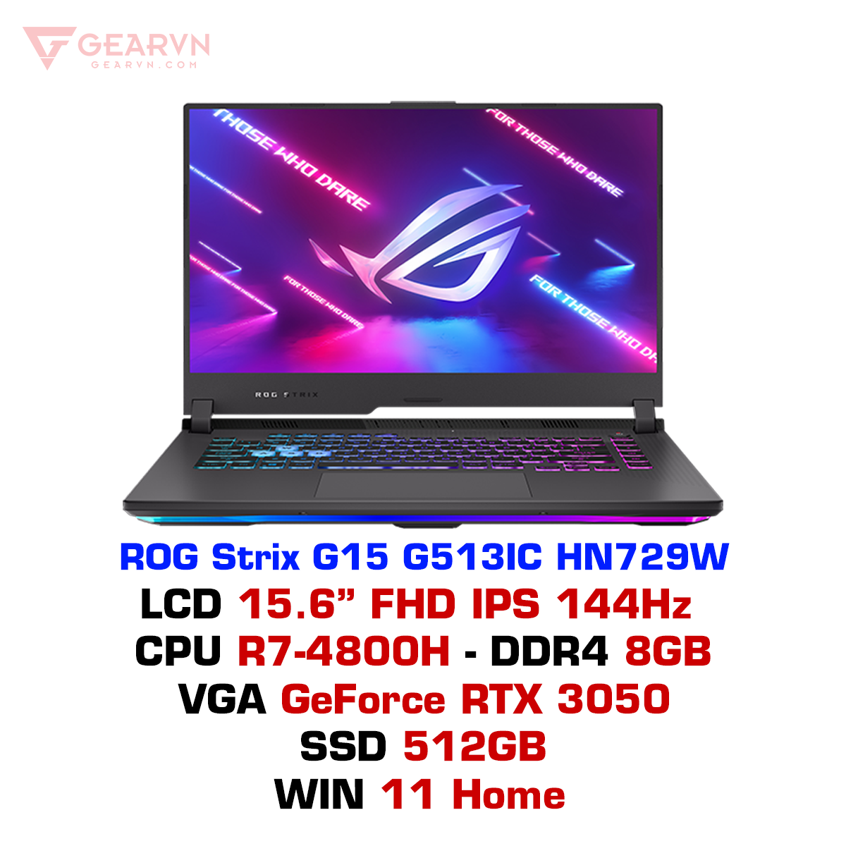 Laptop gaming ASUS ROG Strix G15 G513IC HN729W – GEARVN.COM