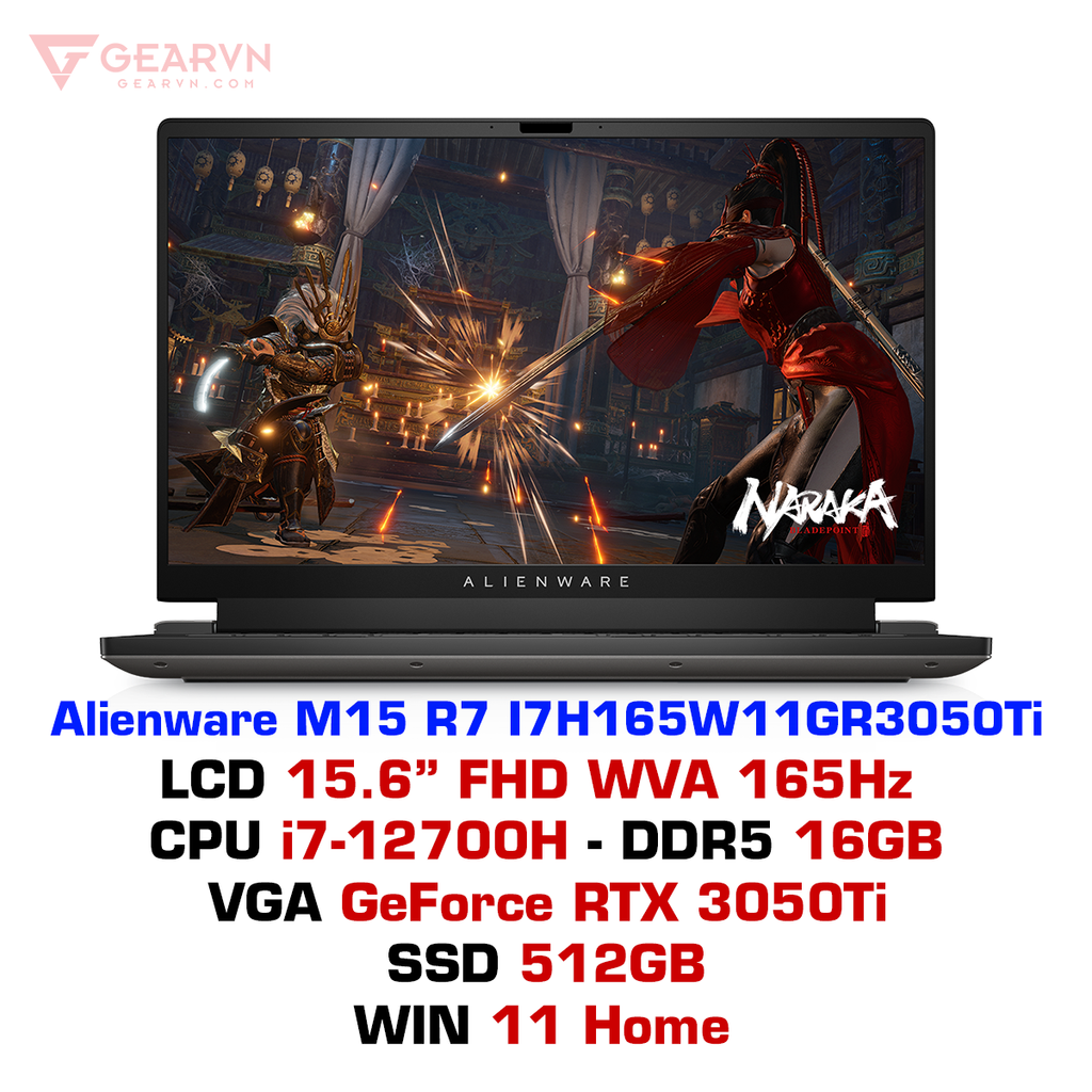 Laptop gaming Dell Alienware M15 R7 I7H165W11GR3050Ti – GEARVN.COM