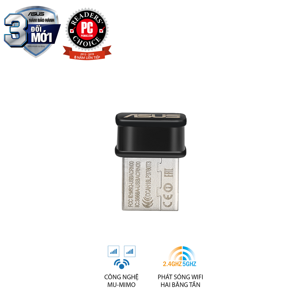USB thu sóng WiFi 5 ASUS USB-AC53 Chuẩn AC1200 – GEARVN.COM