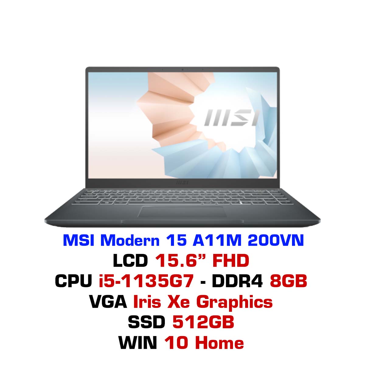 Laptop MSI Modern 15 A11M 200VN chính hãng, giá rẻ – GEARVN.COM
