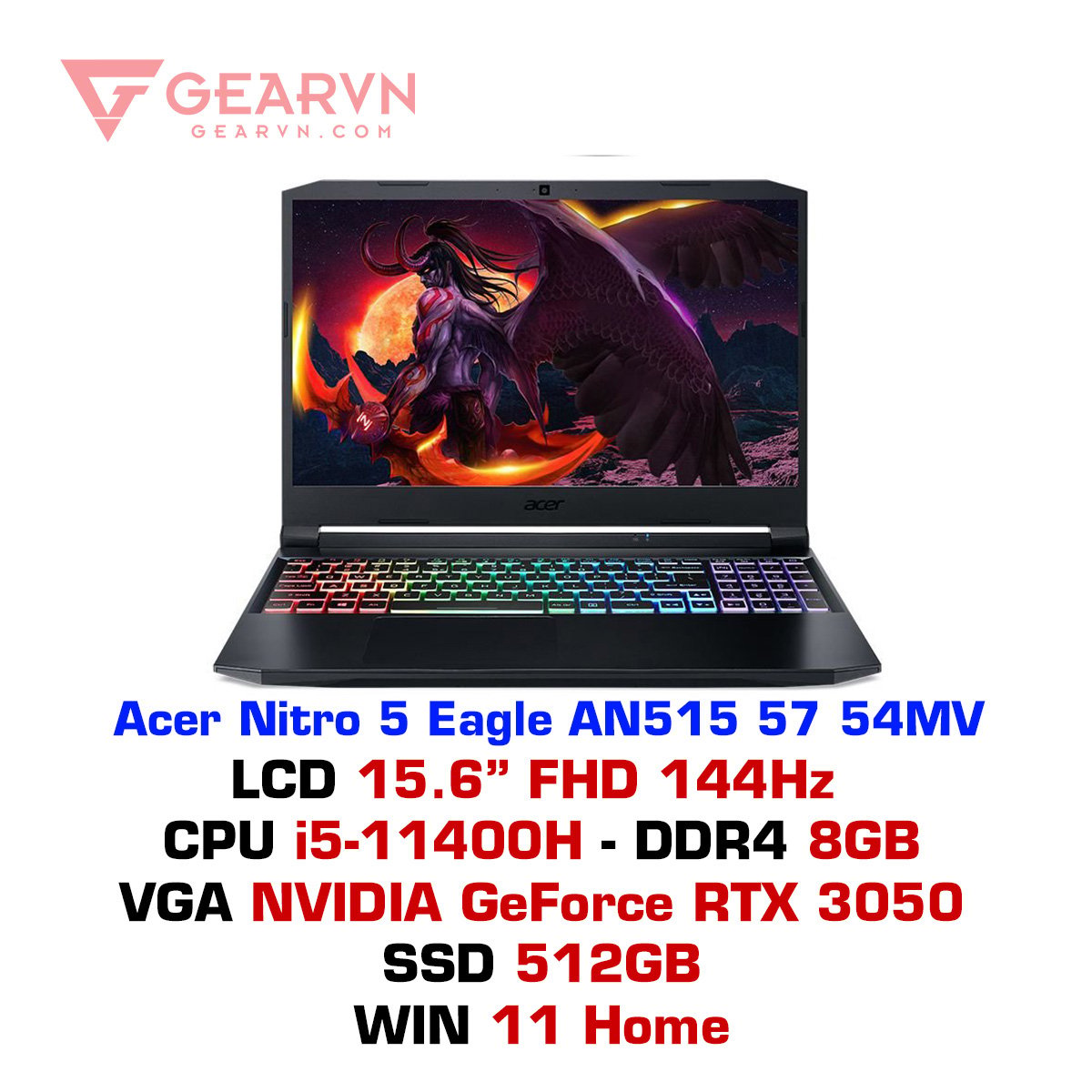 Laptop gaming Acer Nitro 5 Eagle AN515 57 54MV giá rẻ – GEARVN.COM