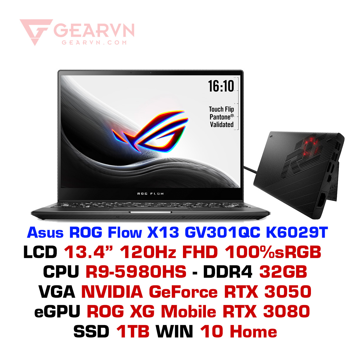 Laptop Gaming Asus ROG Flow X13 GV301QC K6029T – GEARVN.COM