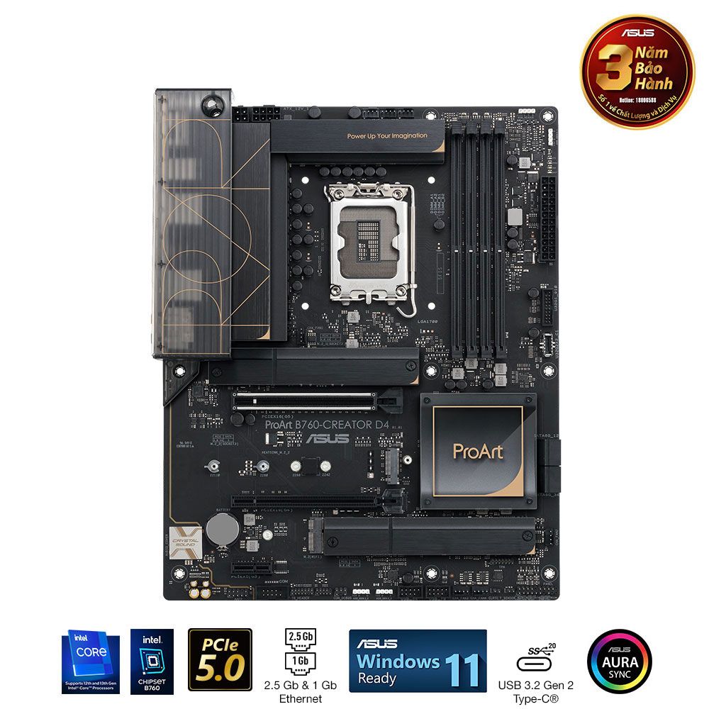 Mainboard ASUS ProArt B760-CREATOR D4 chính hãng, giá rẻ – GEARVN.COM