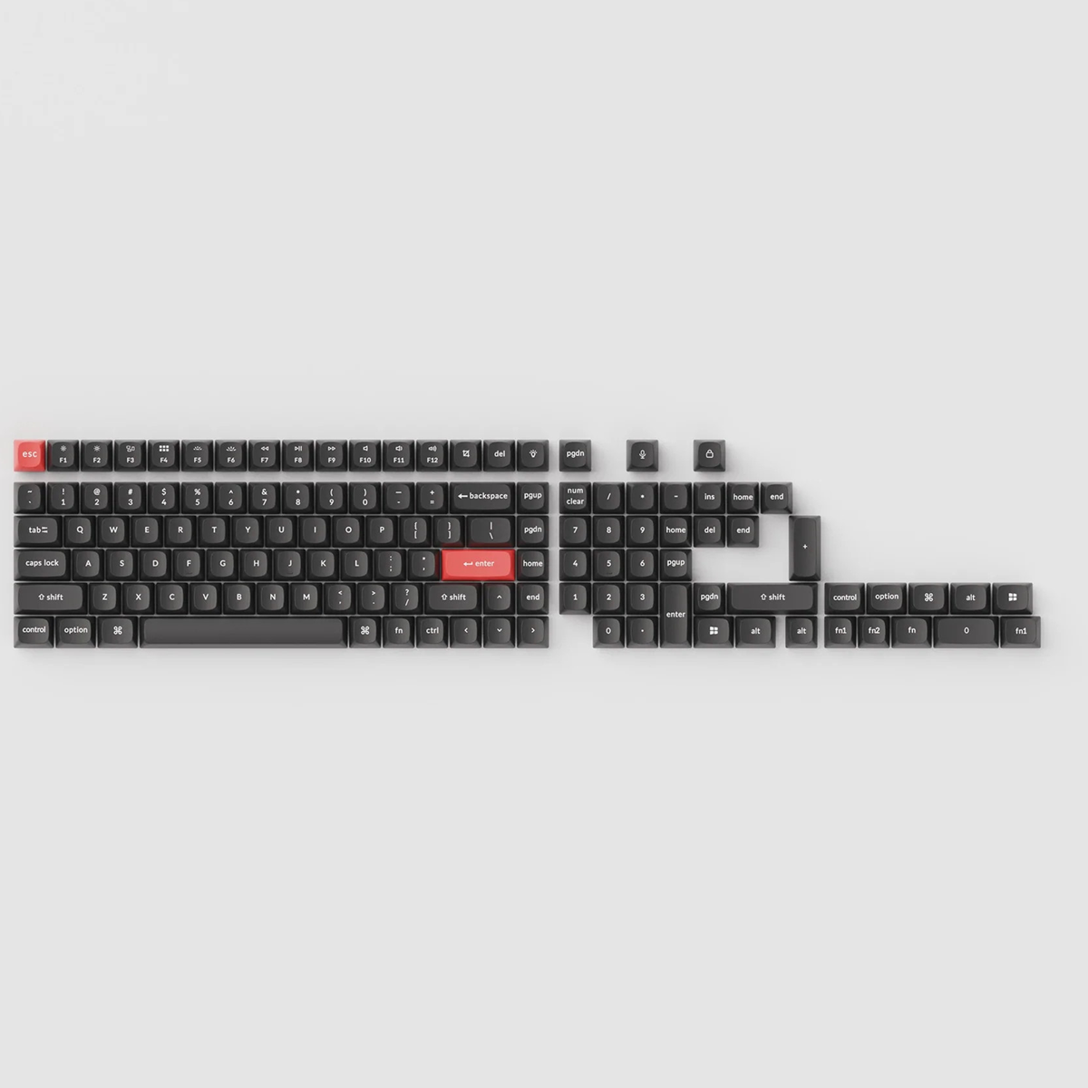 Keycap Keychron Dark Black PBT Double-Shot OSA Profile – GEARVN.COM