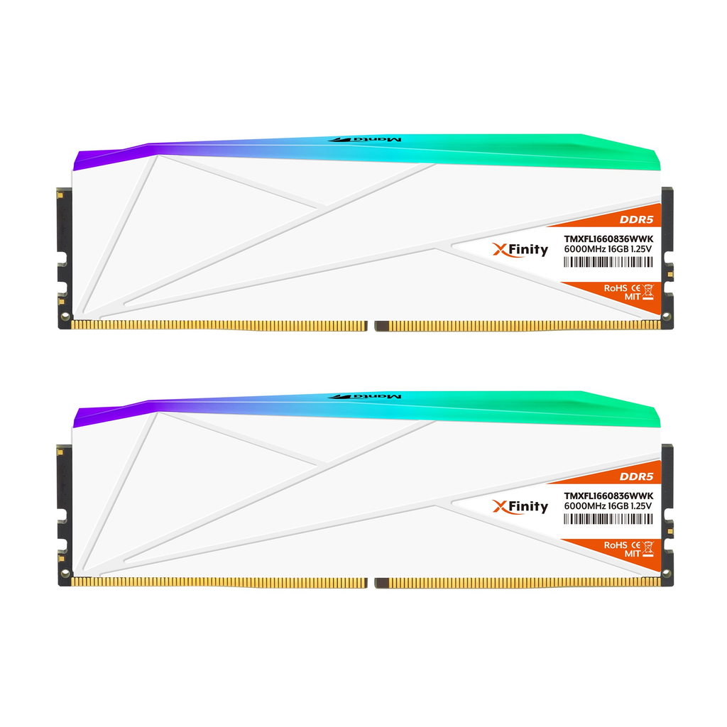 RAM V-Color MANTA XFinity RGB 32GB (2x16GB) 6000 DDR5 White (TMXFL1660 ...