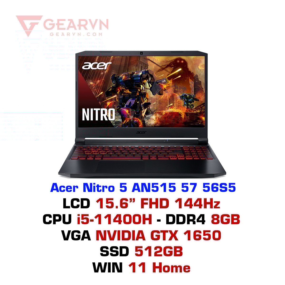 Laptop Gaming Acer Nitro 5 AN515 57 56S5 chính hãng, giá rẻ – GEARVN.COM