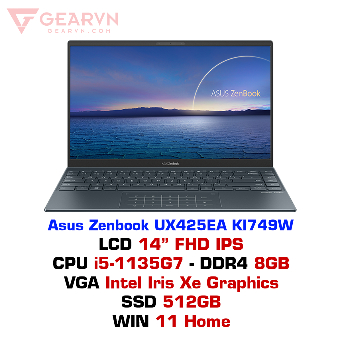 Laptop ASUS ZenBook UX425EA KI749W chính hãng, giá rẻ – GEARVN.COM