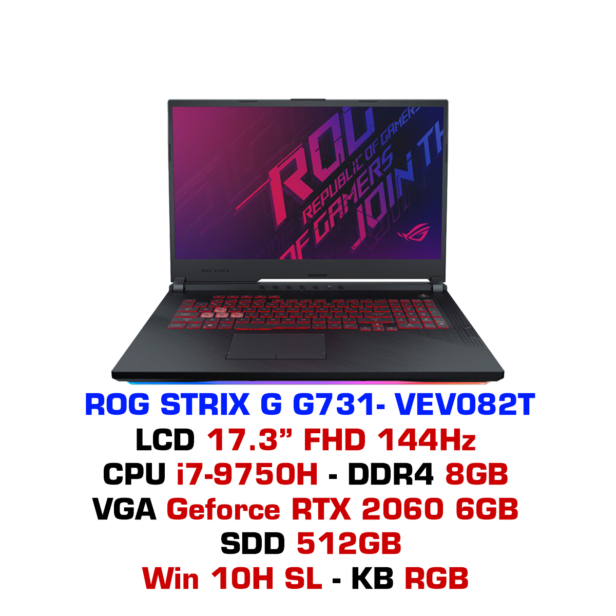 Laptop Gaming Asus ROG STRIX G G731-VEV082T – GEARVN.COM