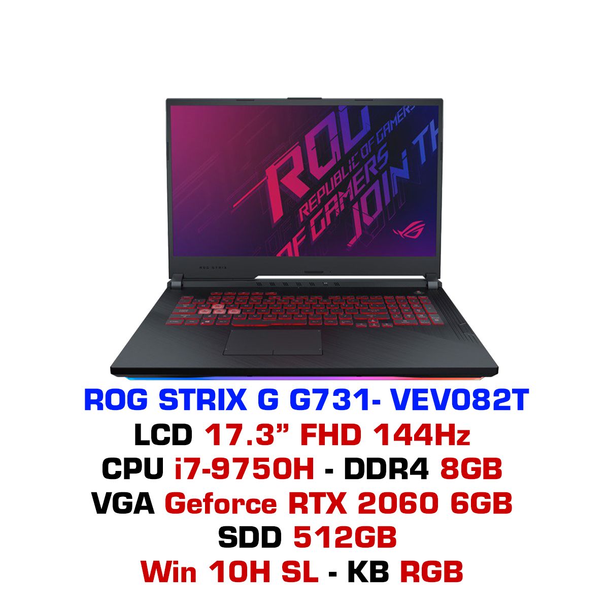 Laptop Gaming Asus ROG STRIX G G731-VEV082T – GEARVN.COM