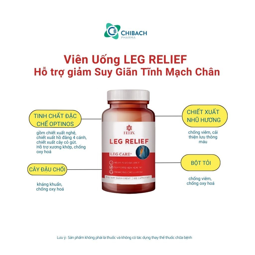 VIÊN UỐNG LEG RELIEF GIẢM SUY GIÃN TĨNH MẠCH CHÂN