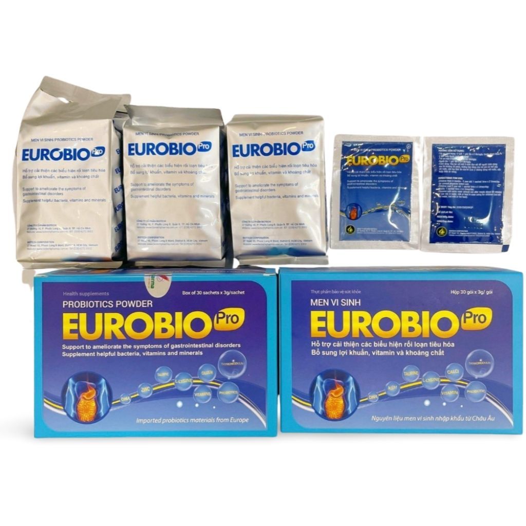 MEN VI SINH EUROBIO Pro HỘP 30 GÓI HỖ TRỢ TIÊU HOÁ