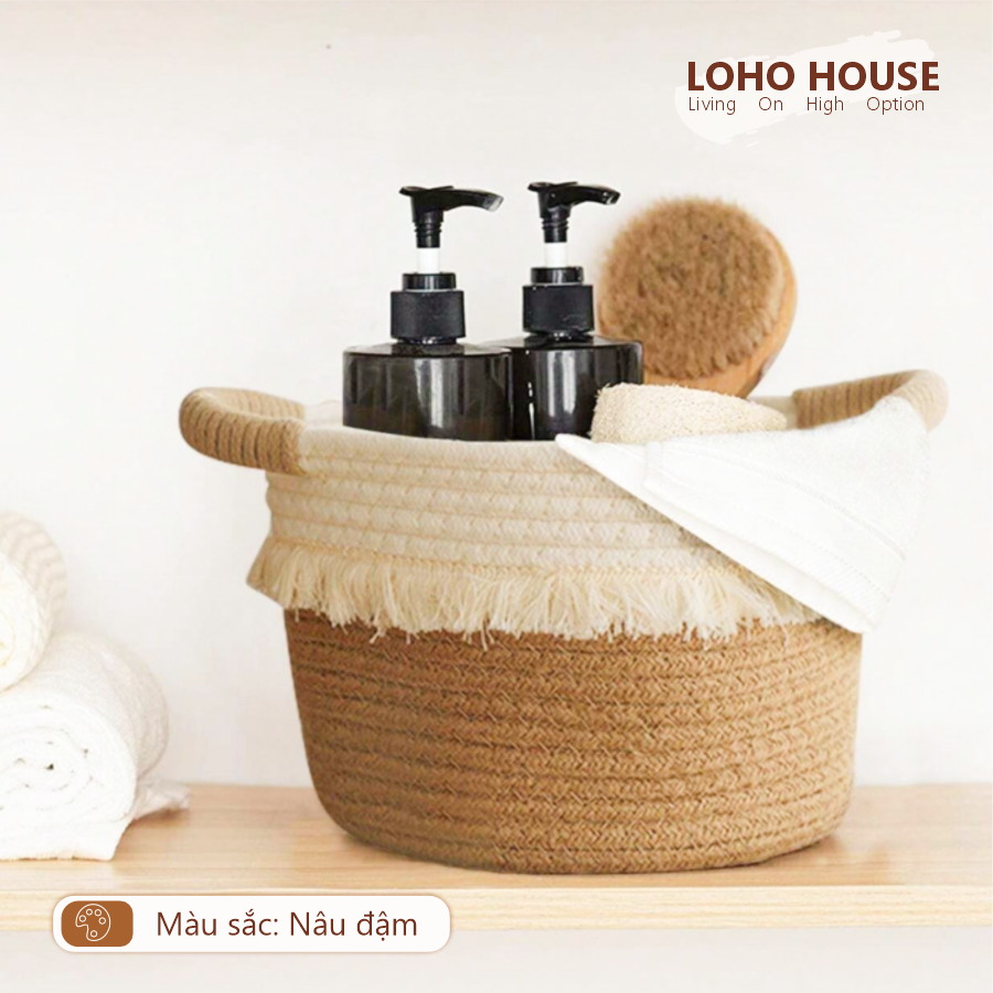 Giỏ đựng đồ sợi đay phong cách Nhật– Loho House