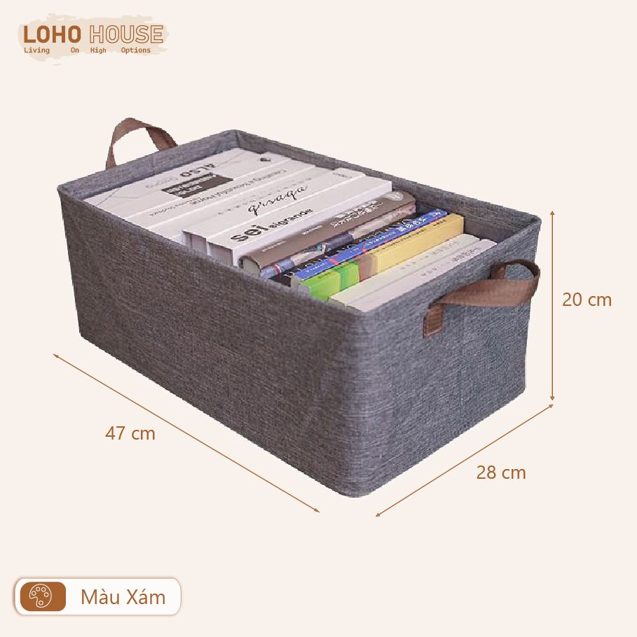 Hộp vải đựng đồ đa năng gấp gọn Loho House