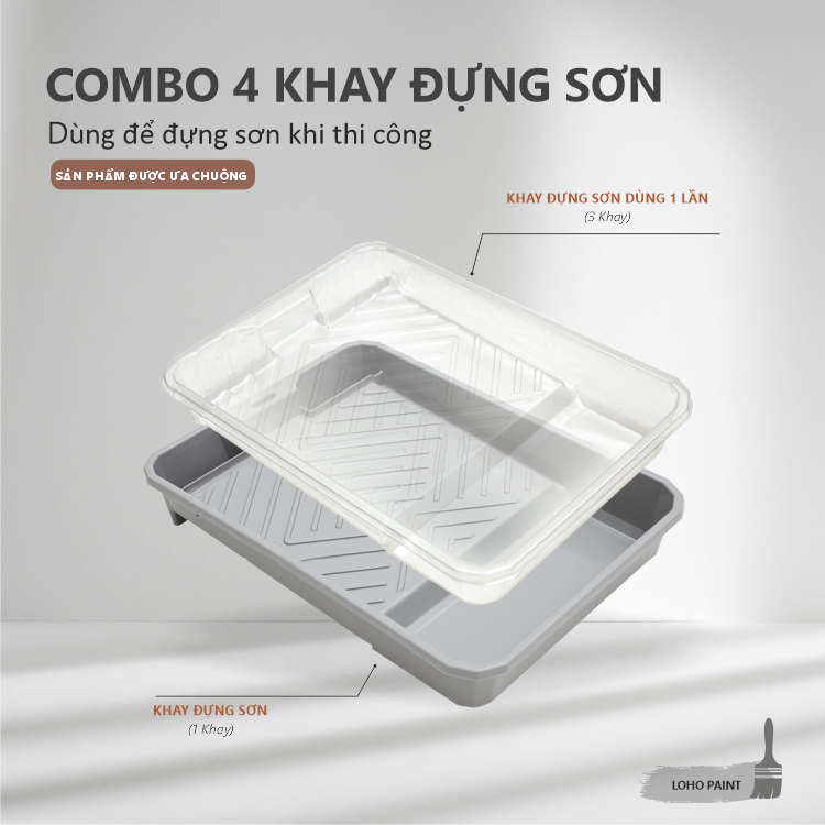 Combo 4 khay đựng sơn– Loho House