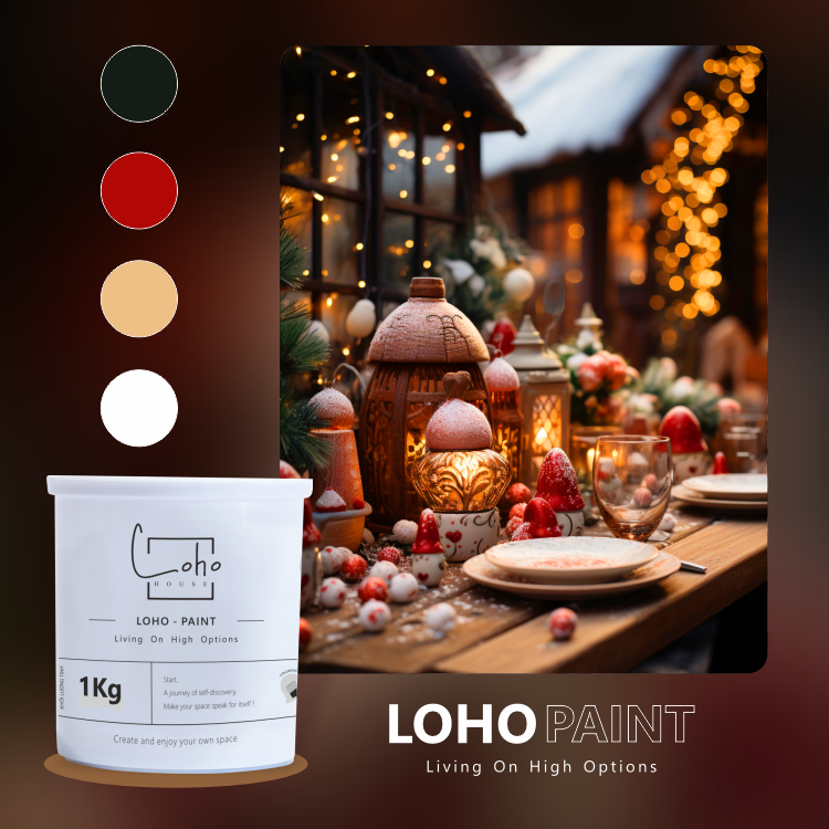 Sơn tường trong nhà chủ đeè Giáng sinh | Lon sơn 1kg– Loho House