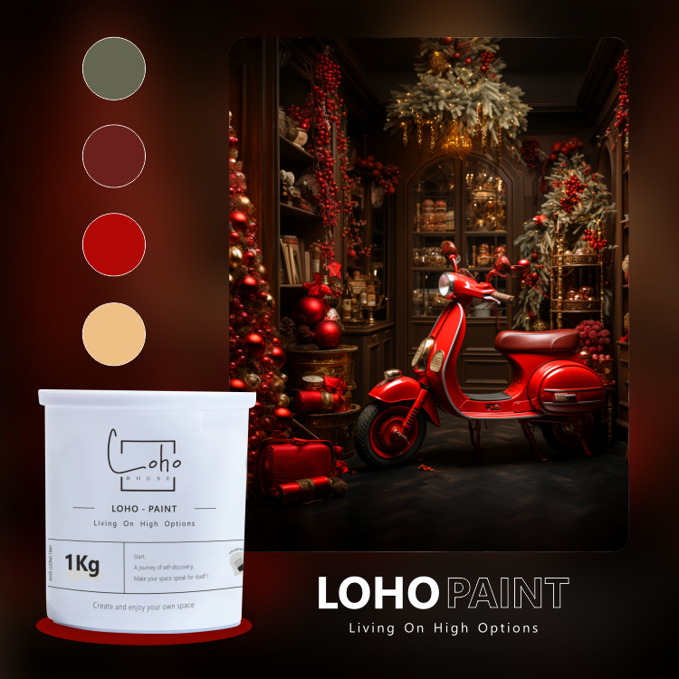 Sơn tường trong nhà chủ đeè Giáng sinh | Lon sơn 1kg– Loho House